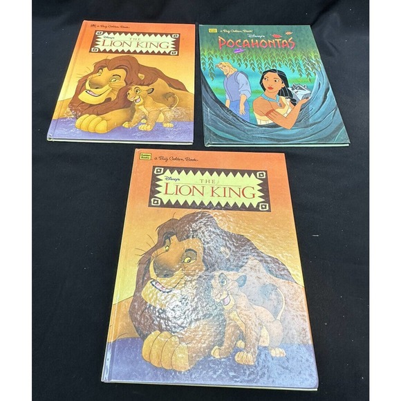 Disney | Other | 99s Lot Of 3 Vintage Disney Big Golden Books ...